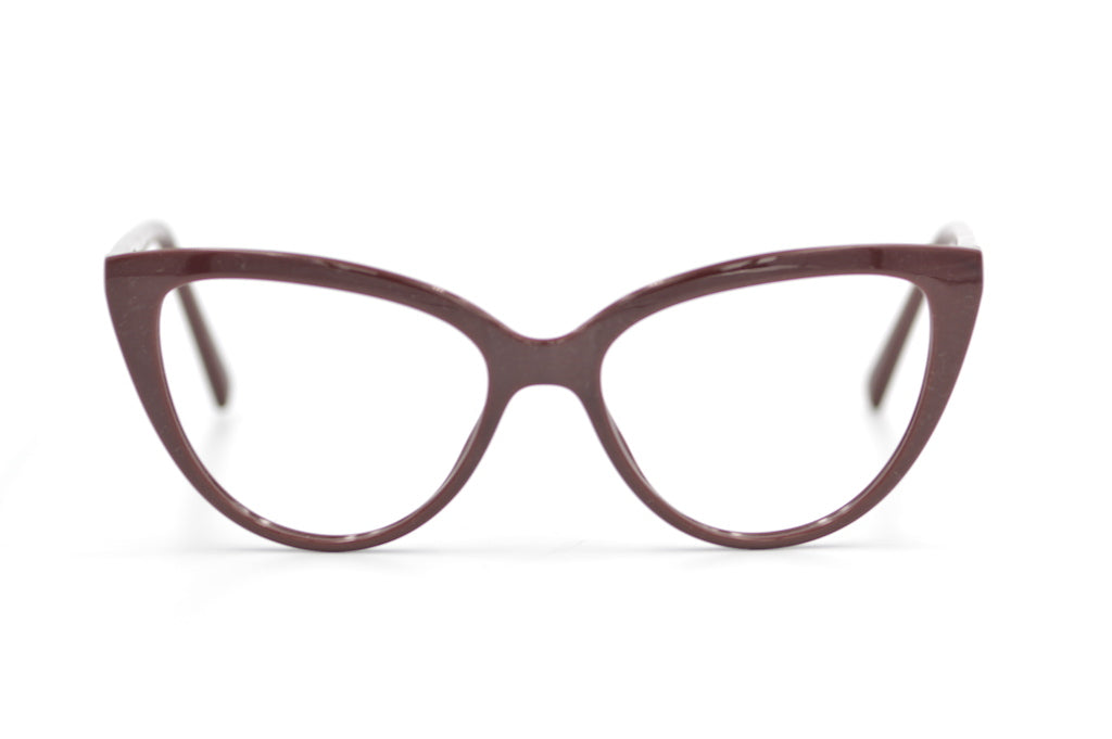 Suzie Maroon Retro Style Glasses | Sustainable | Cat Eye Retro Glasses ...