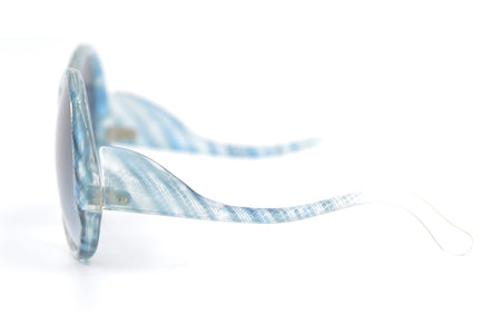 Blue Plaid Vintage Sunglasses| Oversized 70s Sunglasses – Retro Spectacle